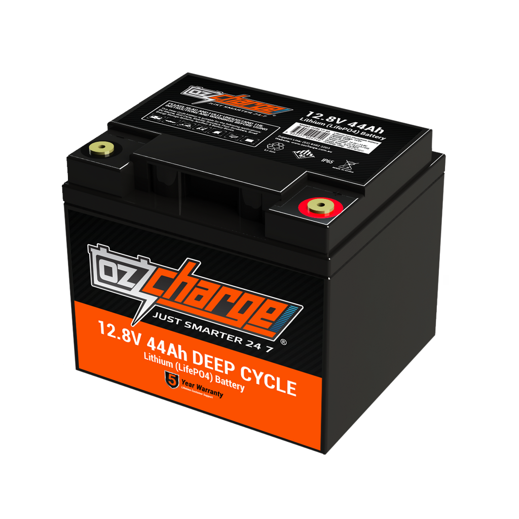 OzCharge 12V 44Ah Lithium LifePO4 Deep Cycle Battery